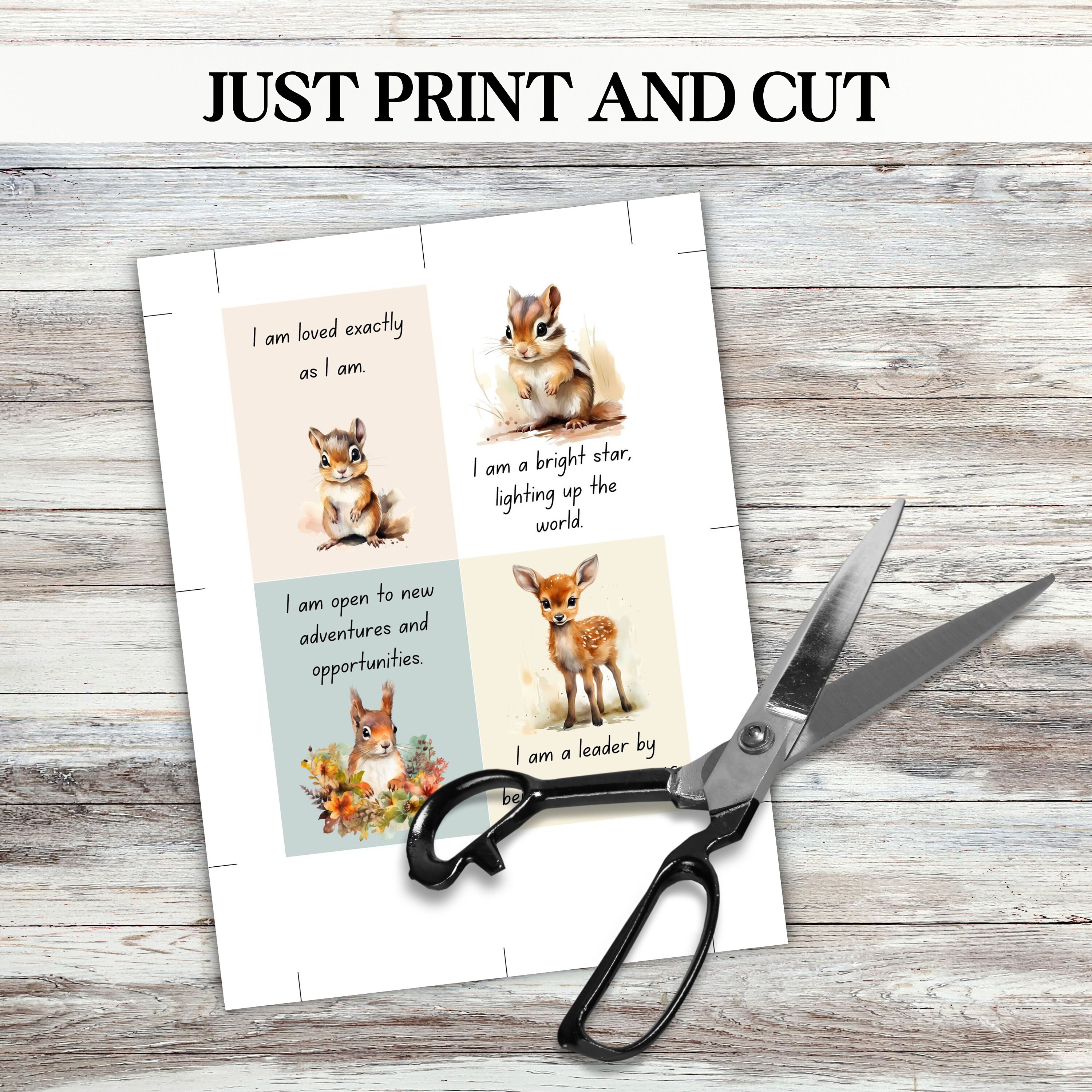 Woodland Affirmation Cards - Printable Lunchbox Notes With Positive ...