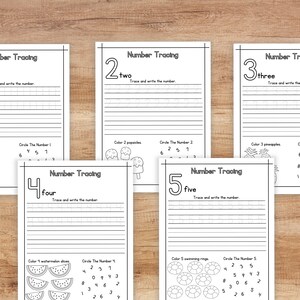 Number Recognition Worksheets 1 to 20 - Counting & Tracing for ...