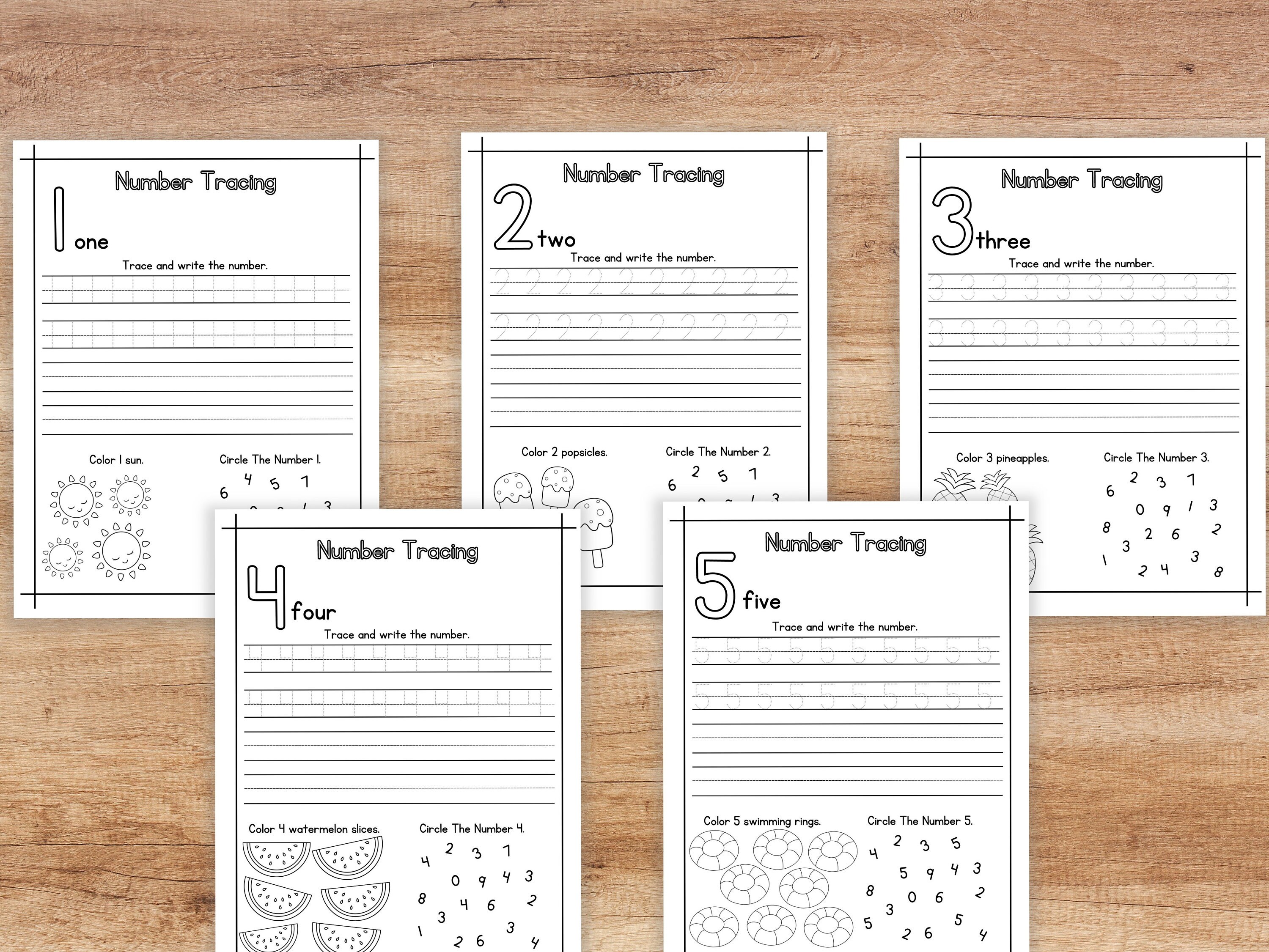 Number Recognition Worksheets 1 to 20 - Counting & Tracing for ...