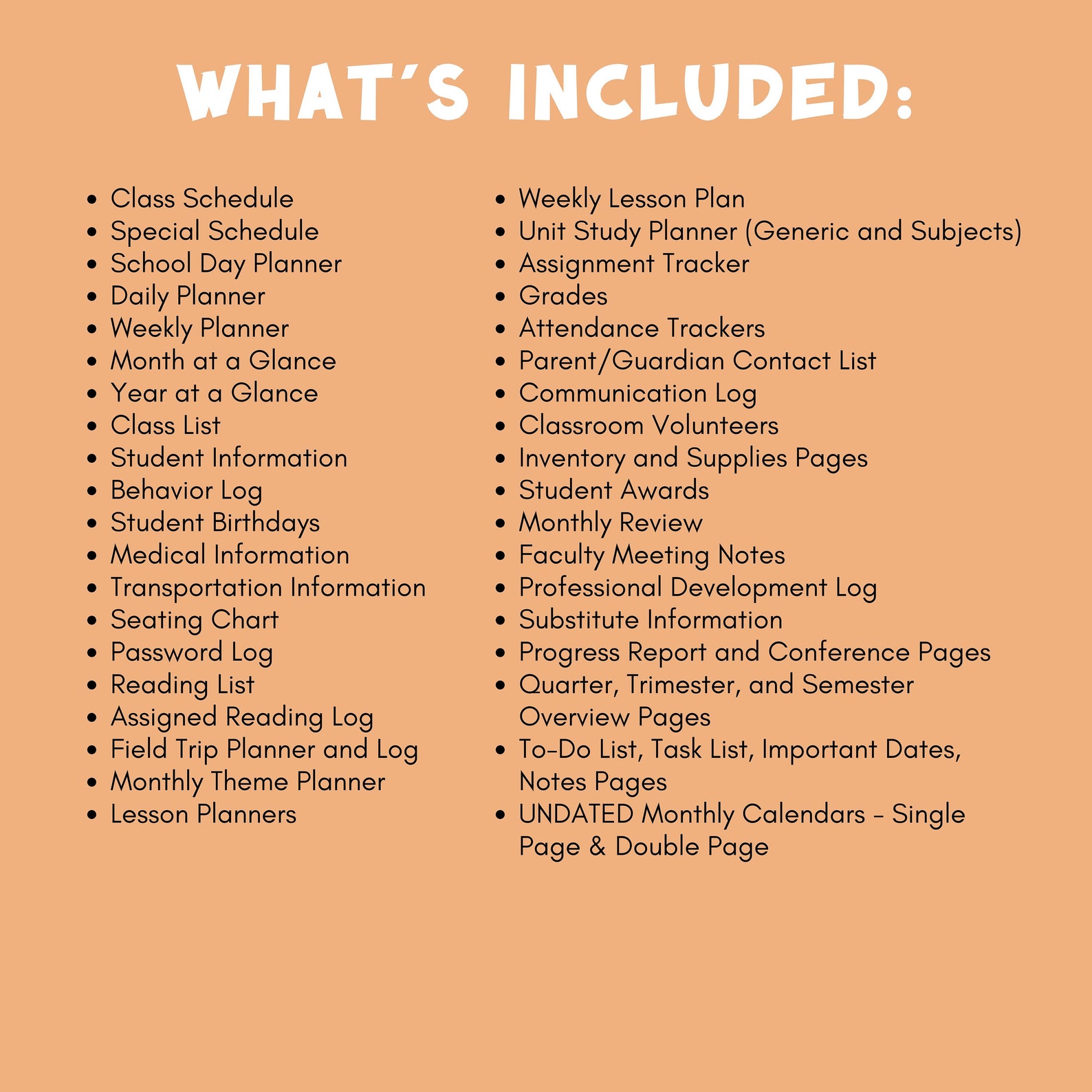 Teacher Planner Printable - Colorful Academic Binder With Lesson ...