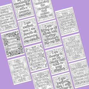 75 Positive Affirmation Coloring Pages for Cancer Patients and ...