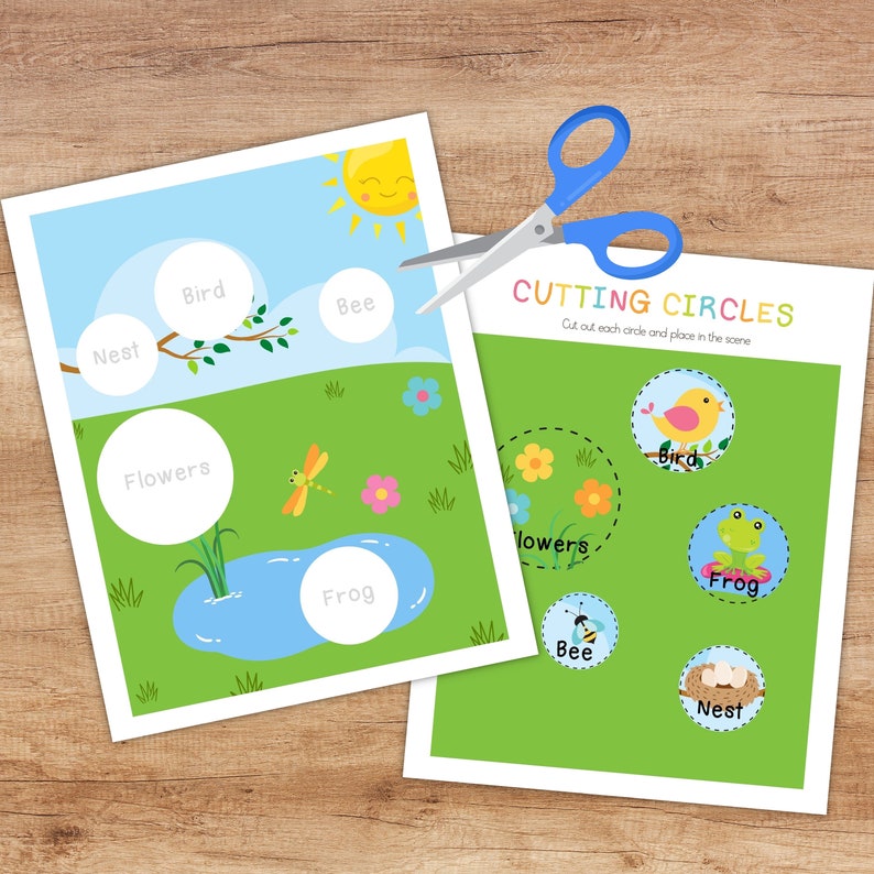Preschool Cut and Paste Worksheets Scissor Skills Activity Page ...
