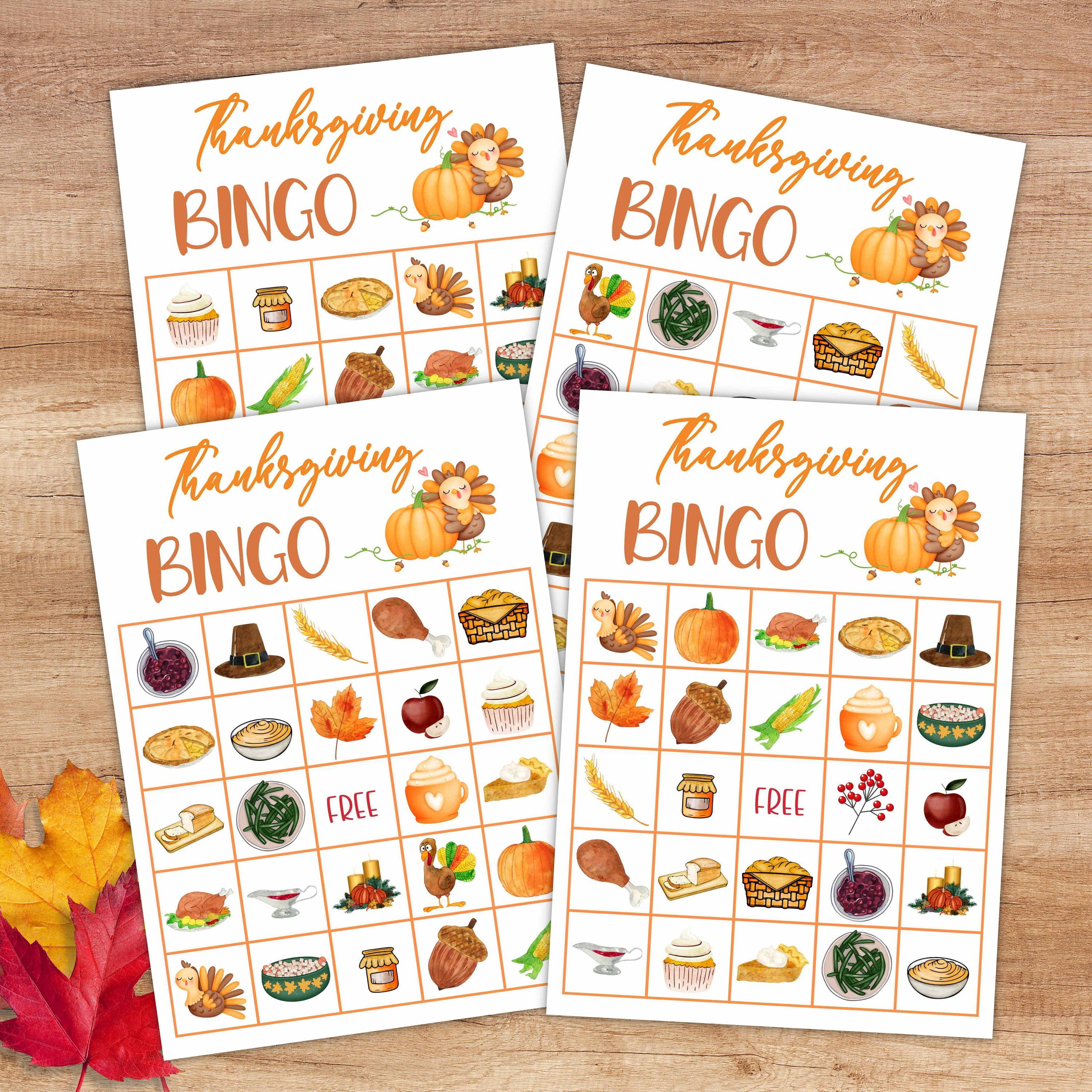 Thanksgiving Bingo - Printable Family Game - Fun Kids Fall Activity ...
