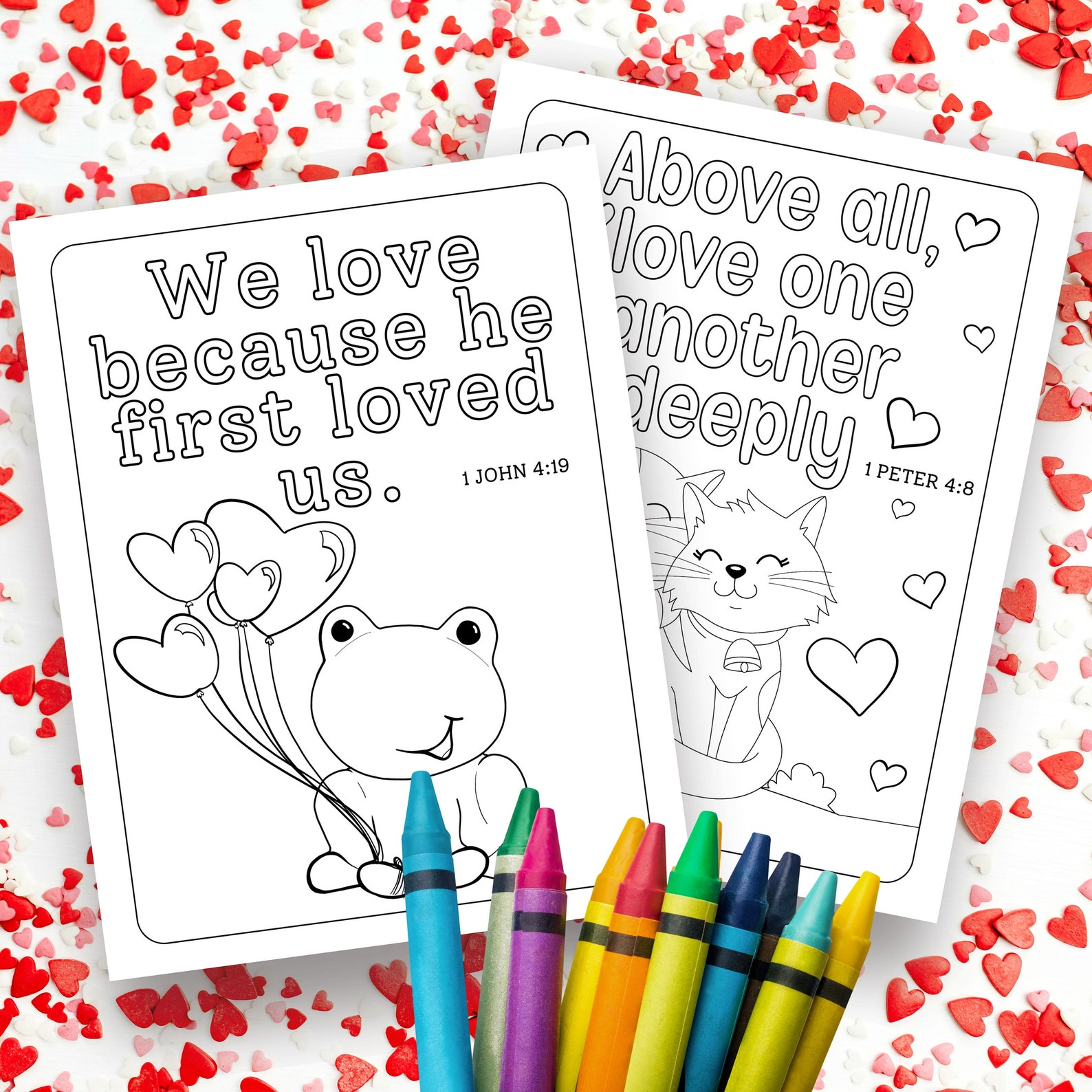 Bible Verse Coloring Pages for Preschool - 12 Printable Love Coloring ...