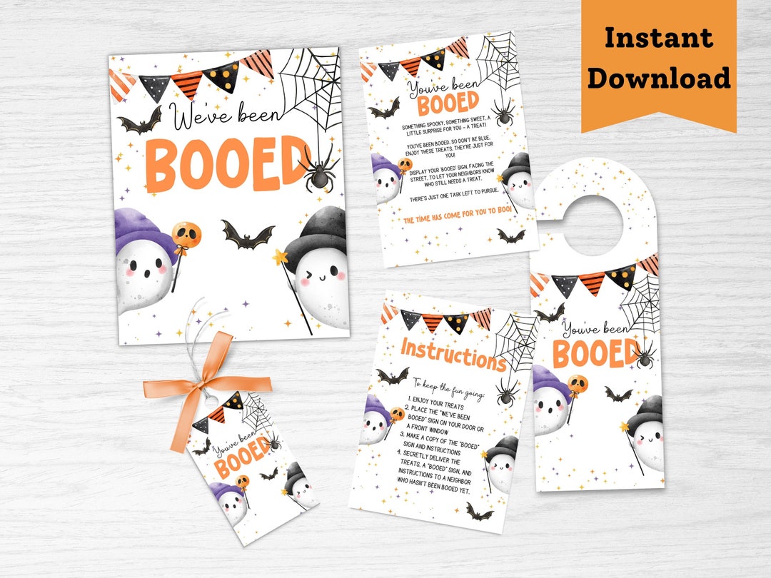 You've Been Booed - Printable Halloween We've Been Boo'd Kit With Boo ...