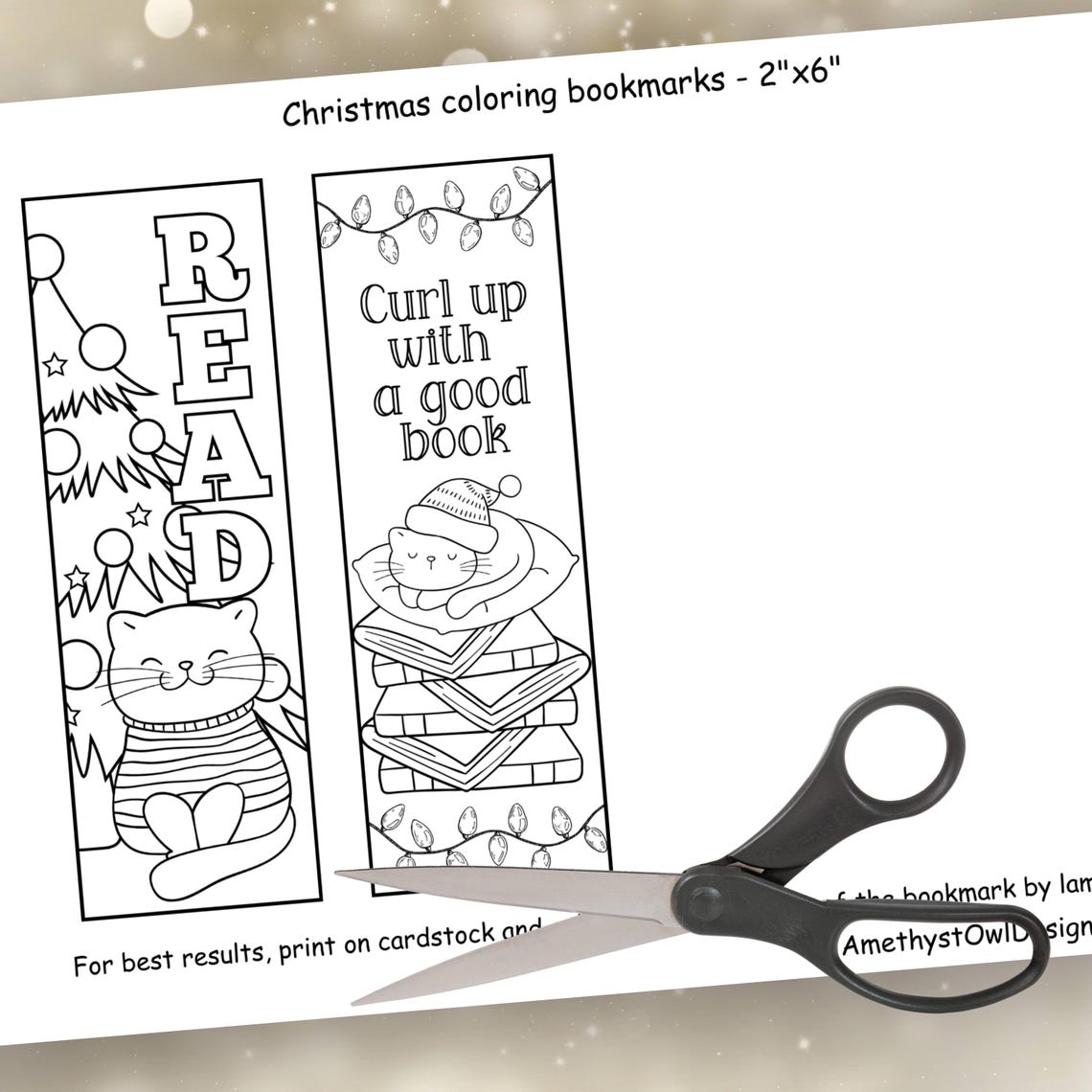 Christmas Coloring Bookmarks - 10 Printable Holiday Bookmarks for Kids ...