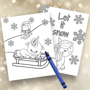 Christmas Fairy and Unicorn Coloring Pages - 10 Printable Coloring ...