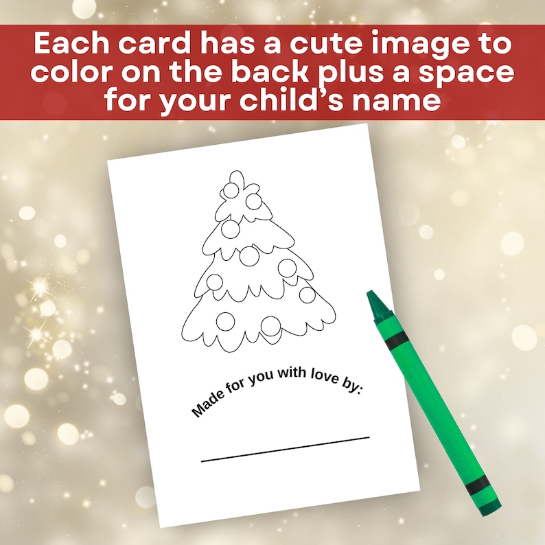 Christmas Coloring Cards - 10 Printable Holiday Cards for Kids - Winter ...