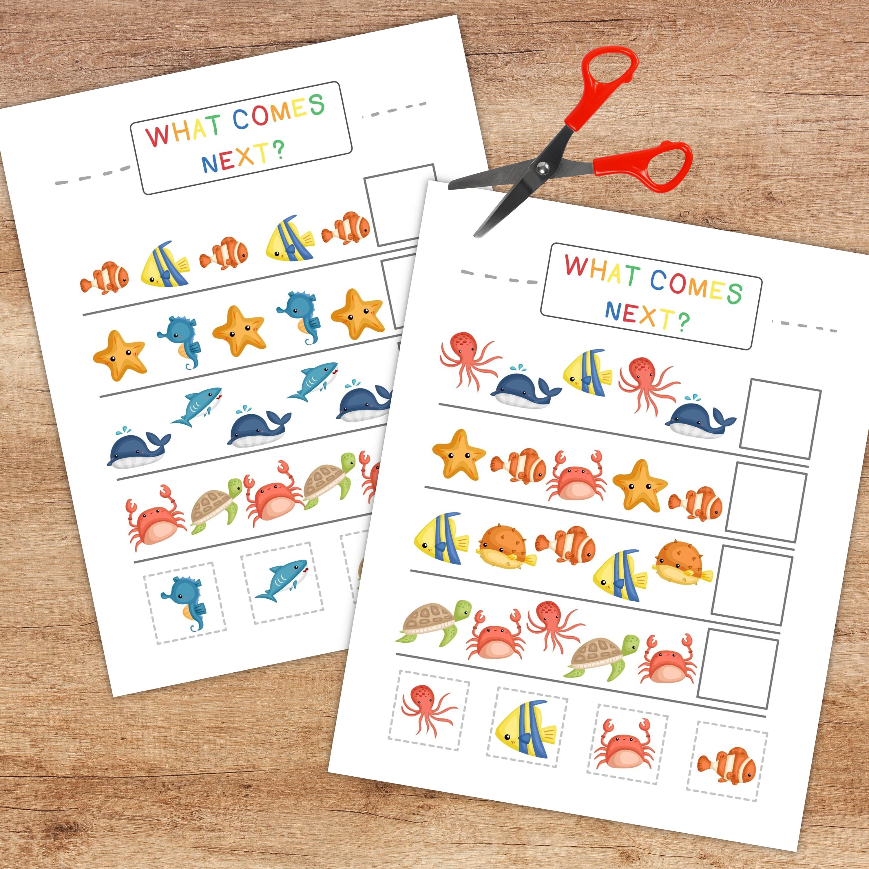 Preschool Cut and Paste Worksheets - Scissor Skills Activity Page ...