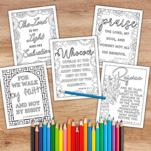 Scripture Coloring Pages - 25 Christian Faith Bible Verse Religious ...