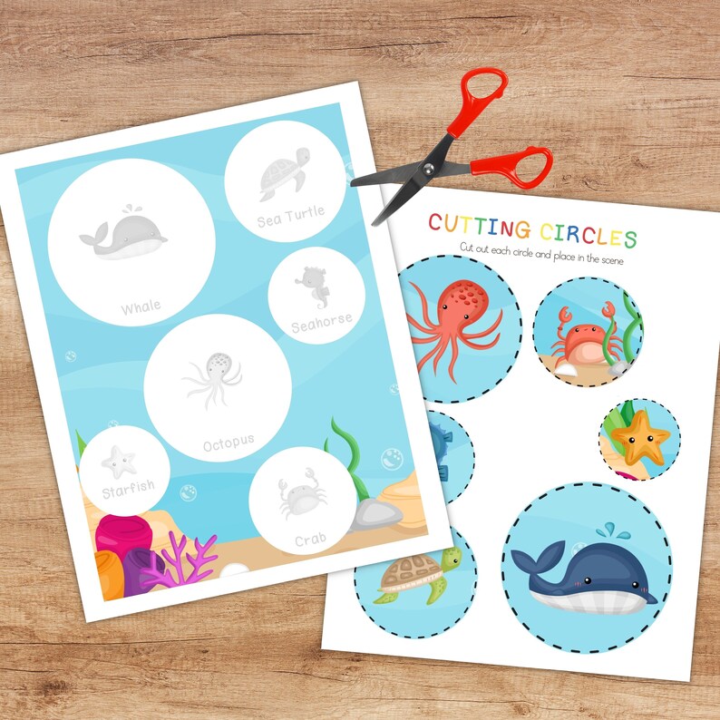 Preschool Cut and Paste Worksheets - Scissor Skills Activity Page ...