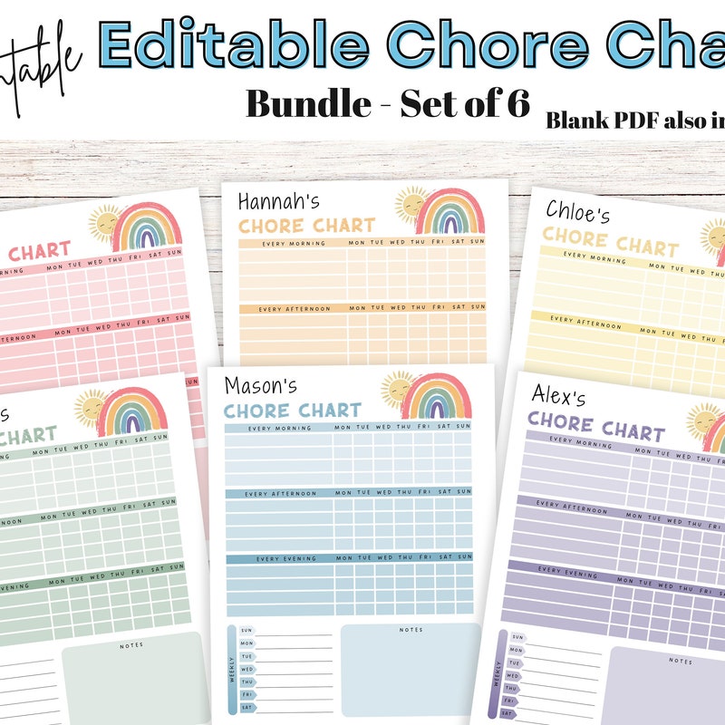 Multiple Kids Chore Chart - Etsy
