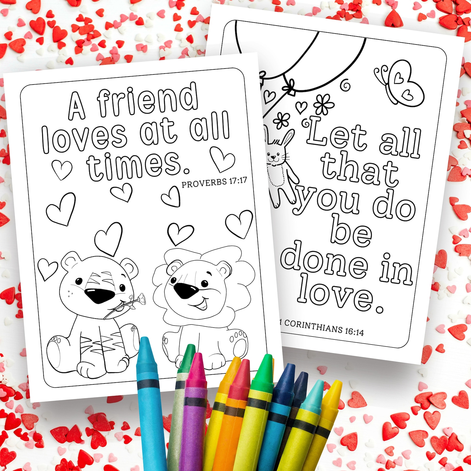 Bible Verse Coloring Pages for Preschool - 12 Printable Love Coloring ...