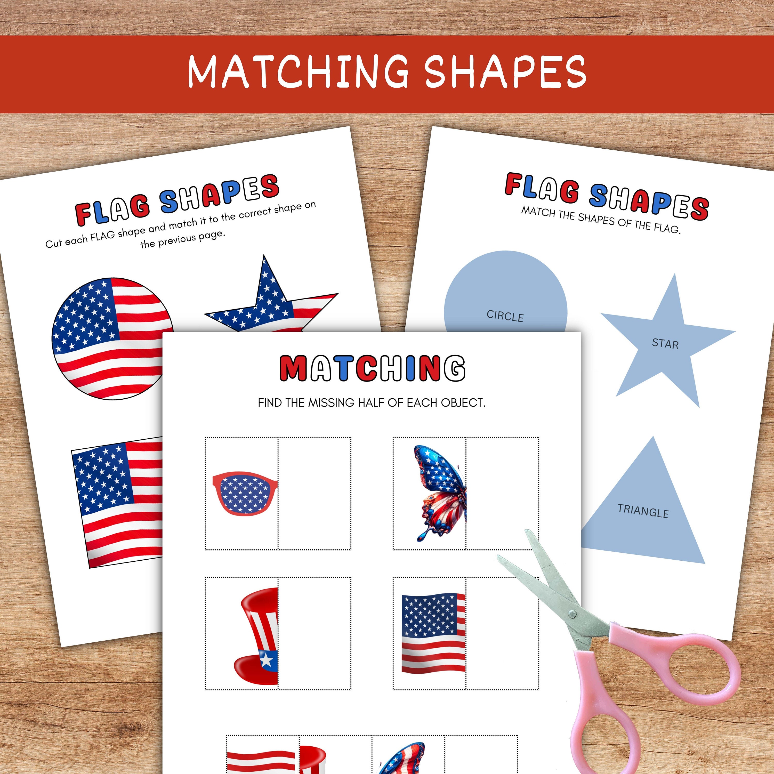 4th of July Preschool Worksheet and Activity Bundle - Pre-k ...