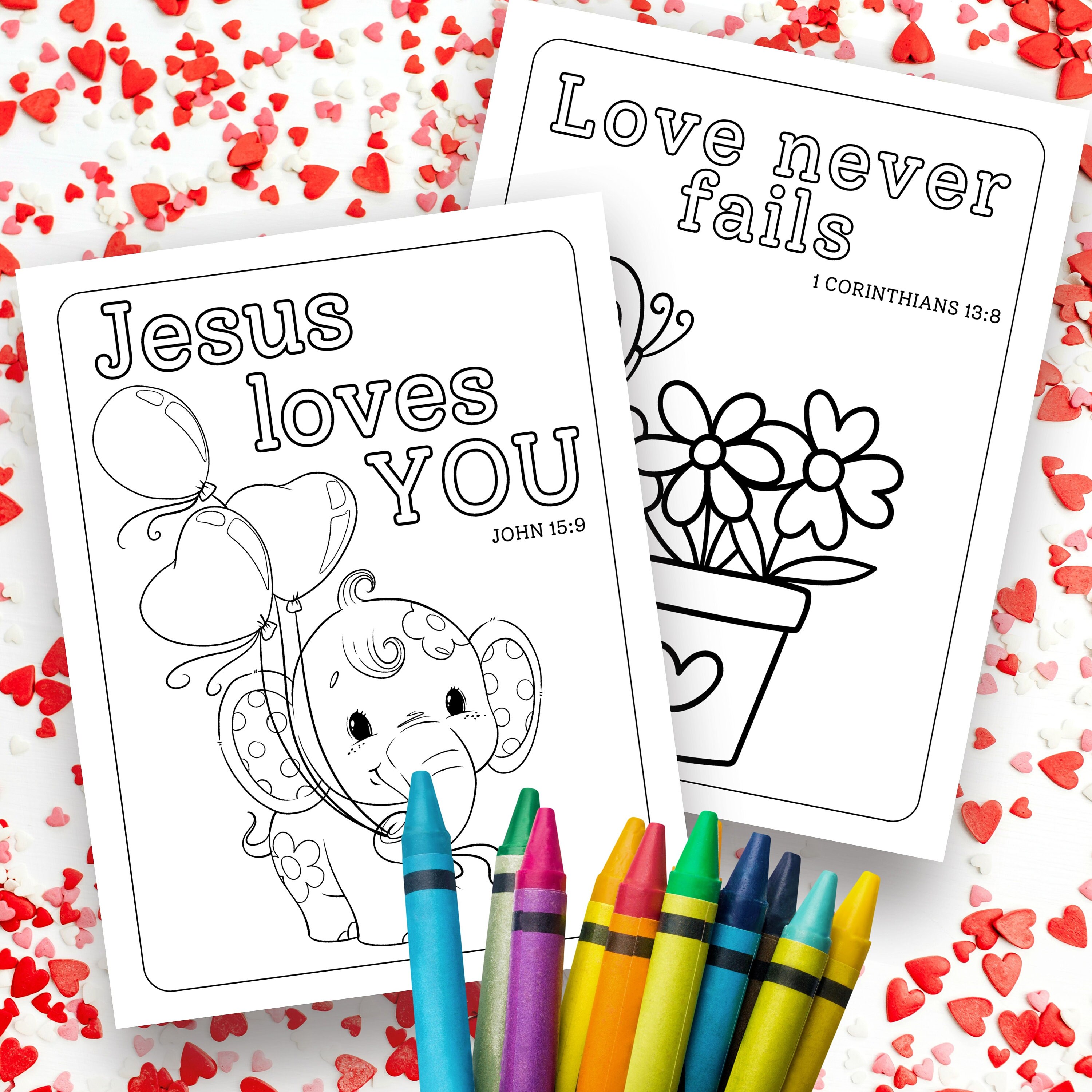 Bible Verse Coloring Pages for Preschool 12 Printable Love Coloring ...