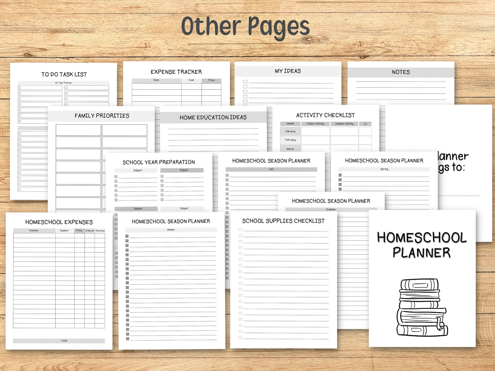 Homeschool Planner Printable Academic Lesson Planner for Home School ...