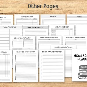 Homeschool Planner - Printable Academic Lesson Planner for Home School ...