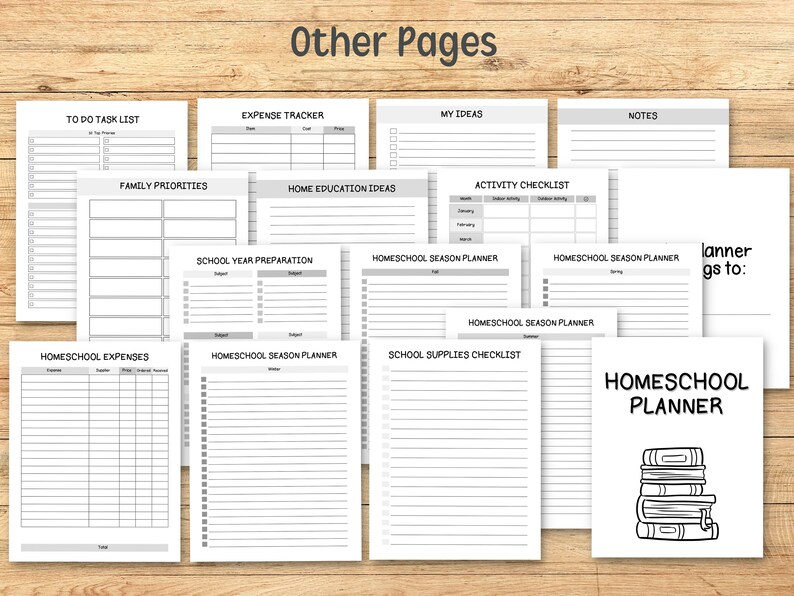 Homeschool Planner Printable Academic Lesson Planner for - Etsy
