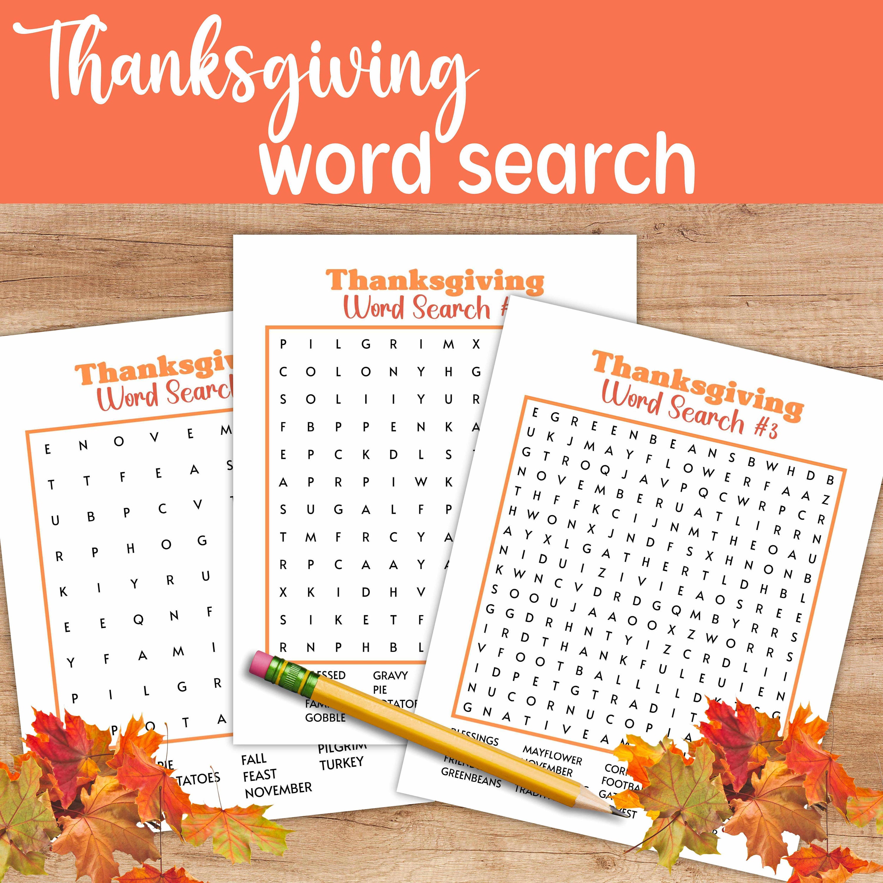 Thanksgiving Games Printable - Bundle of 9 Fun Activities for Kids and ...