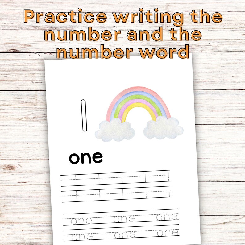 Number Tracing Worksheets - 1 to 20 Printable Spring Preschool Math ...