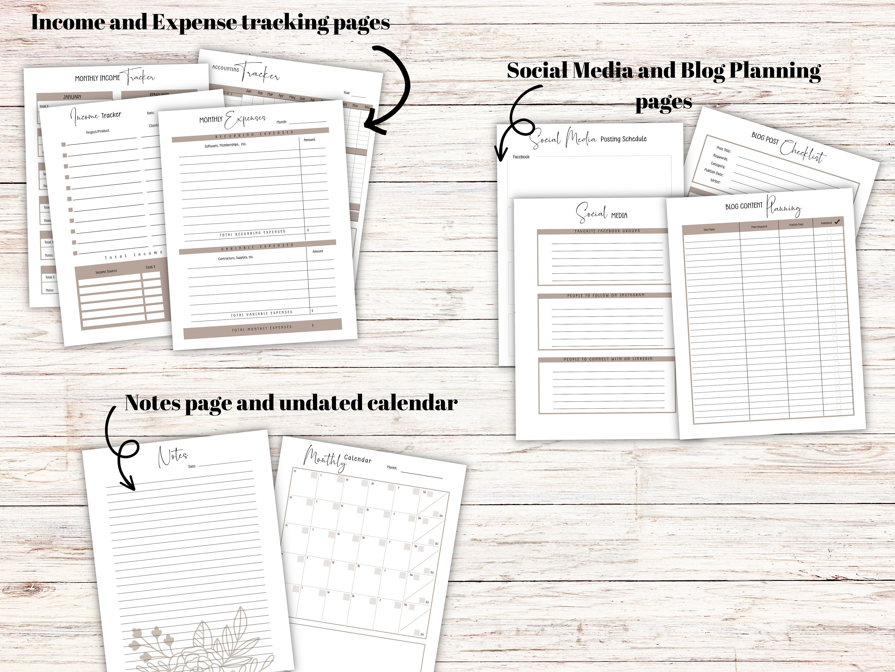 Small Business Planner - Printable Side Hustle Organizer for Etsy Shop ...