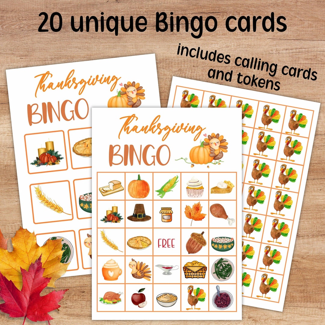 Thanksgiving Bingo - Printable Family Game - Fun Kids Fall Activity ...