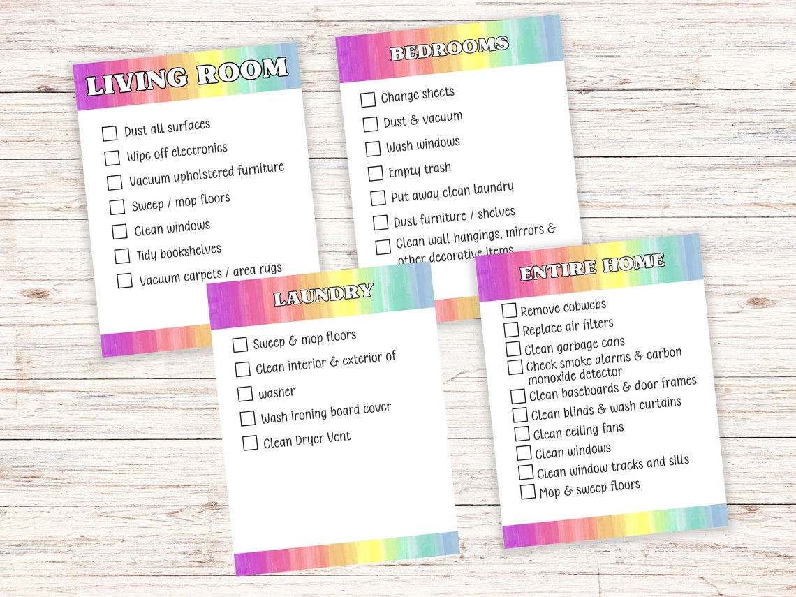 ADHD Cleaning Checklist Printable Editable Chore to Do List for Kids ...
