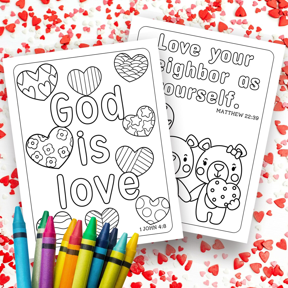 Bible Verse Coloring Pages for Preschool 12 Printable Love Coloring ...