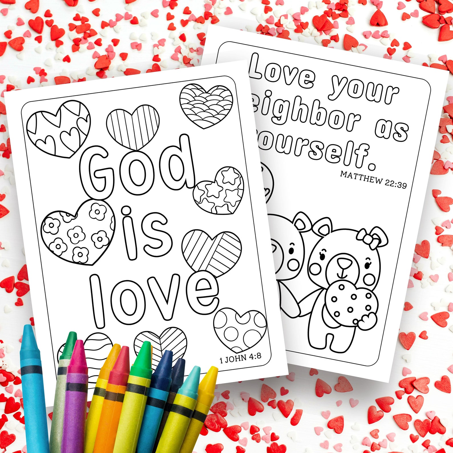 Bible Verse Coloring Pages for Preschool 12 Printable Love Coloring ...