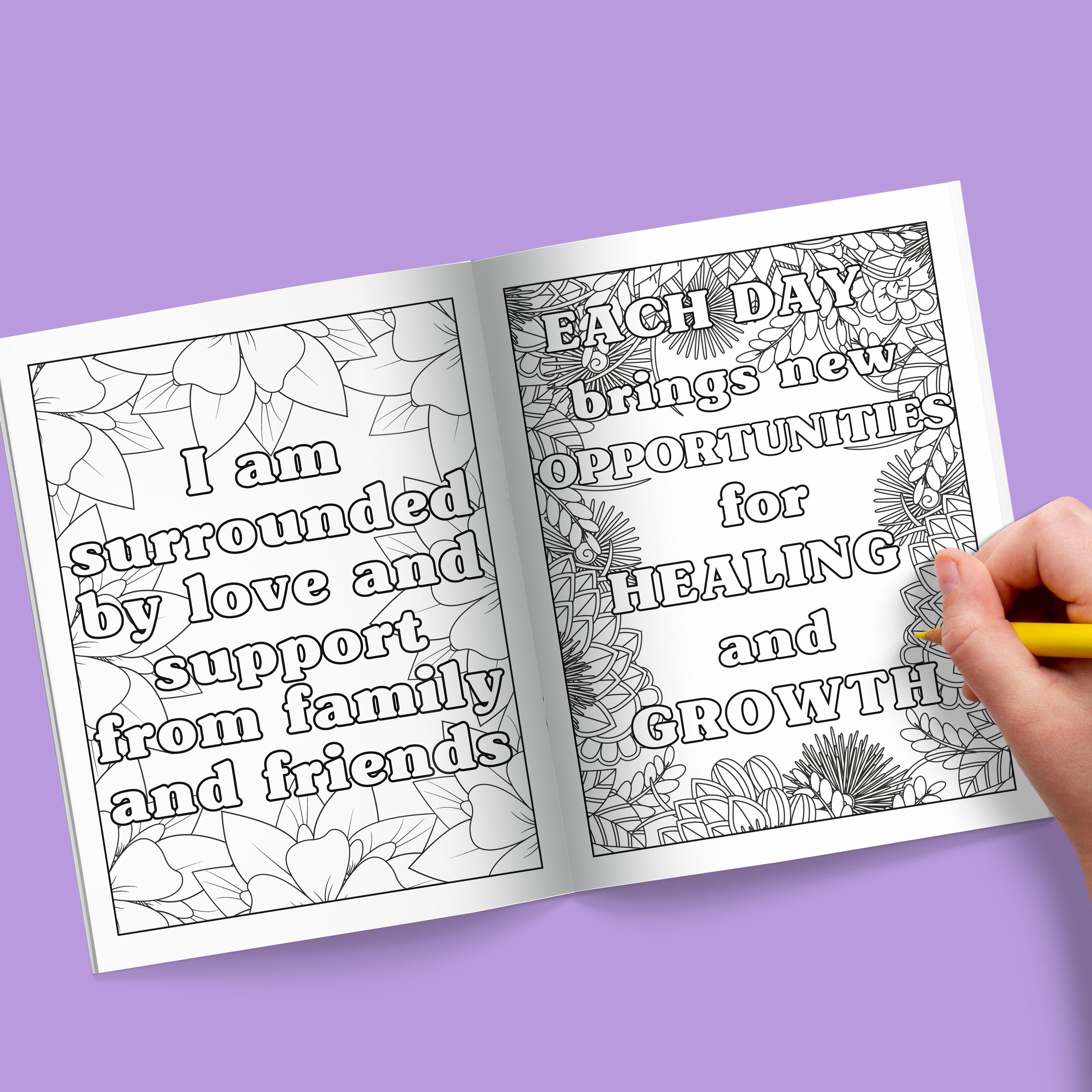 75 Positive Affirmation Coloring Pages for Cancer Patients and ...