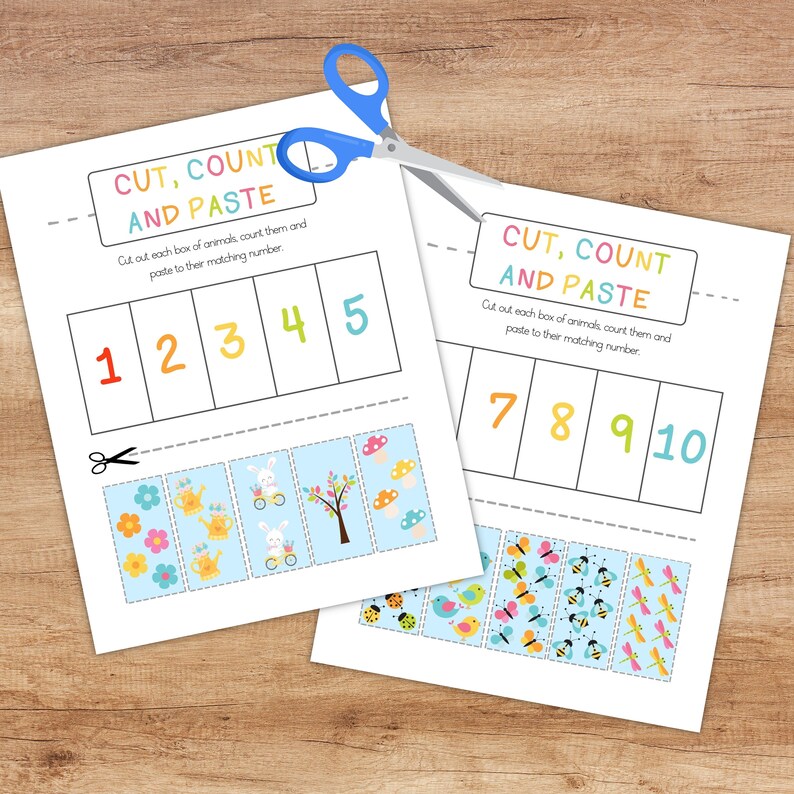 Preschool Cut and Paste Worksheets Scissor Skills Activity Page ...