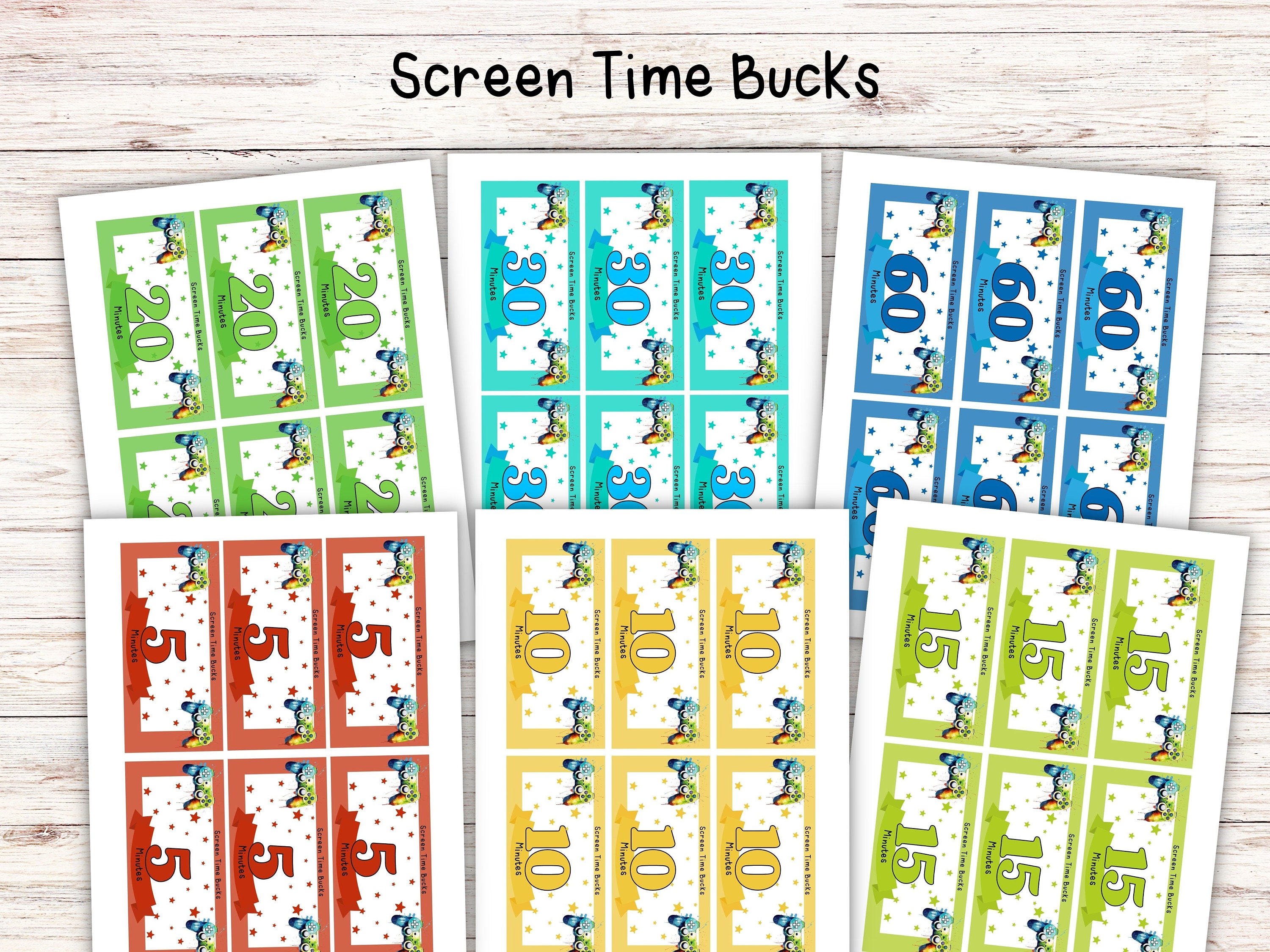 Editable Screen Time Rules Printable Chore Chart for Kids With Reward ...