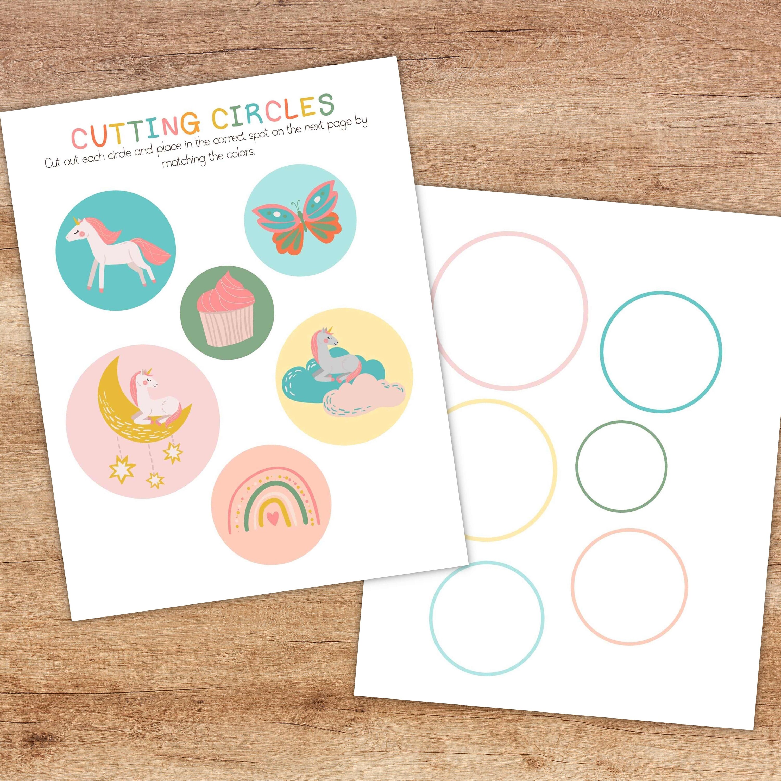 Cut and Paste Worksheets Unicorn Scissor Skills Activity Pages ...