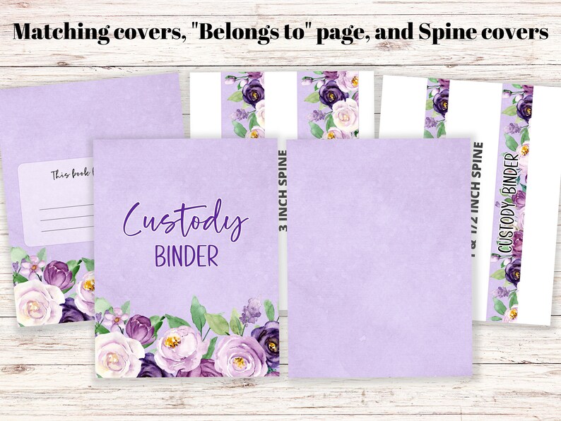 Custody Binder - Printable Planner & Organizer for Child Custody - Log ...