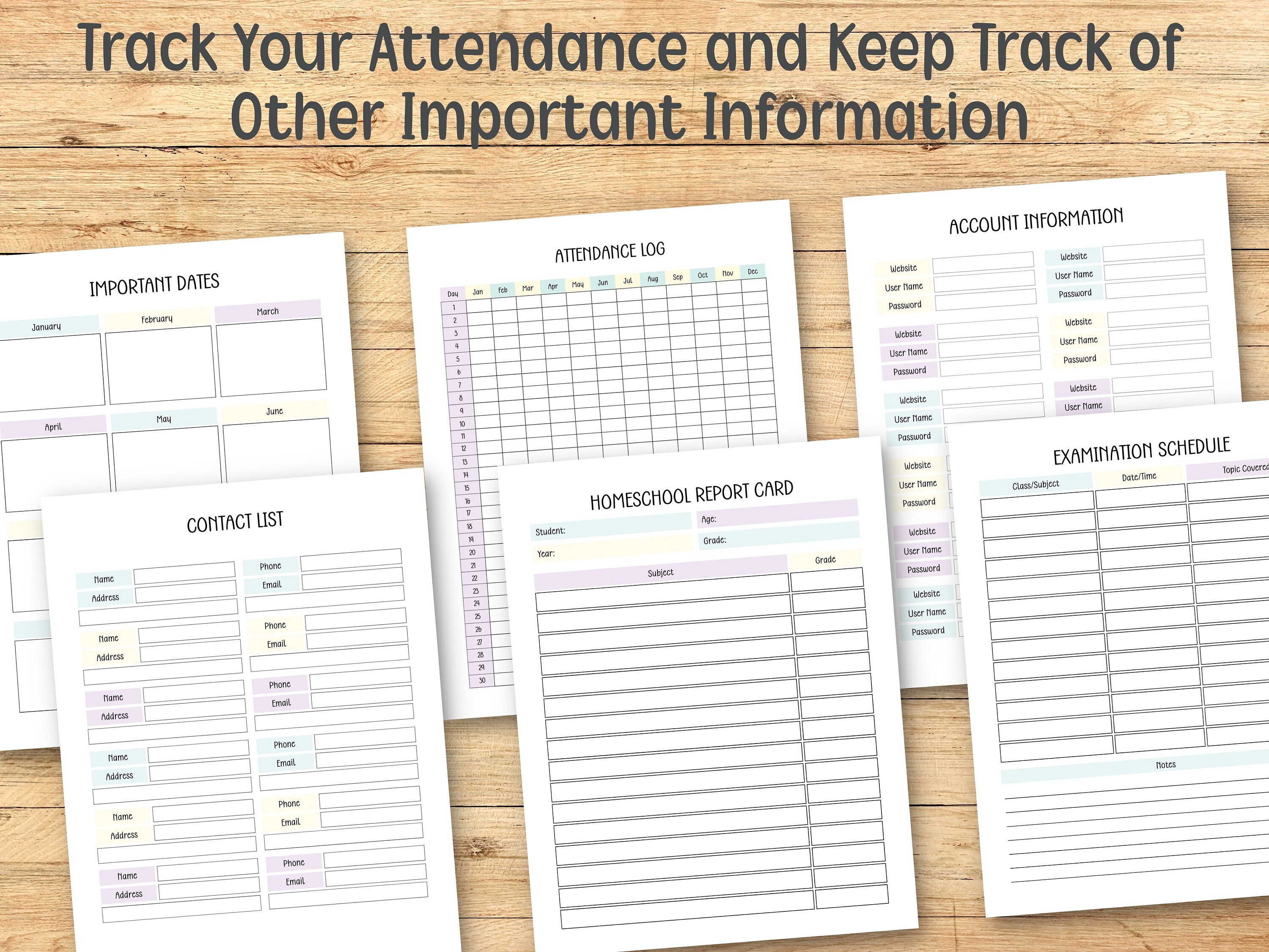 Homeschool Planner - Printable Academic Lesson Planner for Home School ...