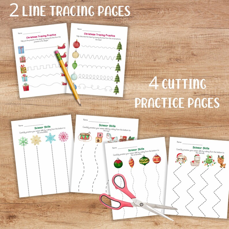 Christmas Preschool Worksheet and Activity Bundle - Pre-k Kindergarten ...