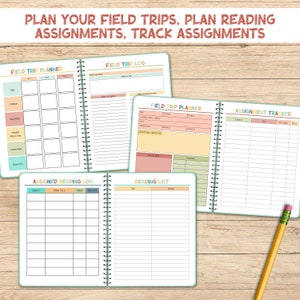 Teacher Planner Printable - Colorful Academic Binder With Lesson ...