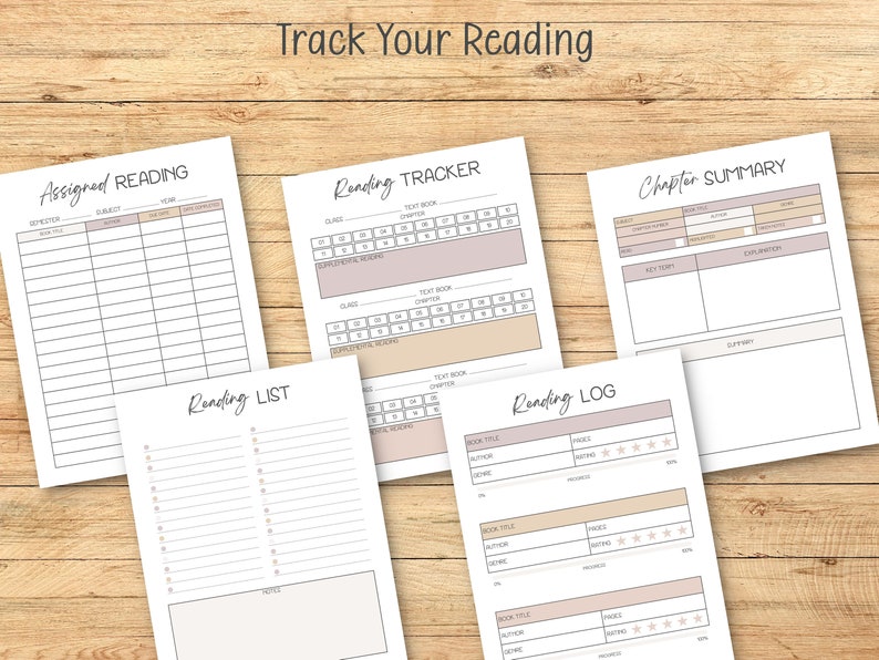 Printable Student Academic Planner Grade Tracker Assignment Exam Prep ...