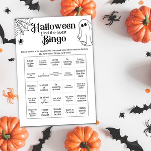 Halloween Find the Guest Bingo Game - Printable Mix and Mingle Party ...