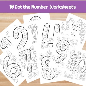 Dot Marker Printable - Number Recognition Math Worksheets Coloring ...