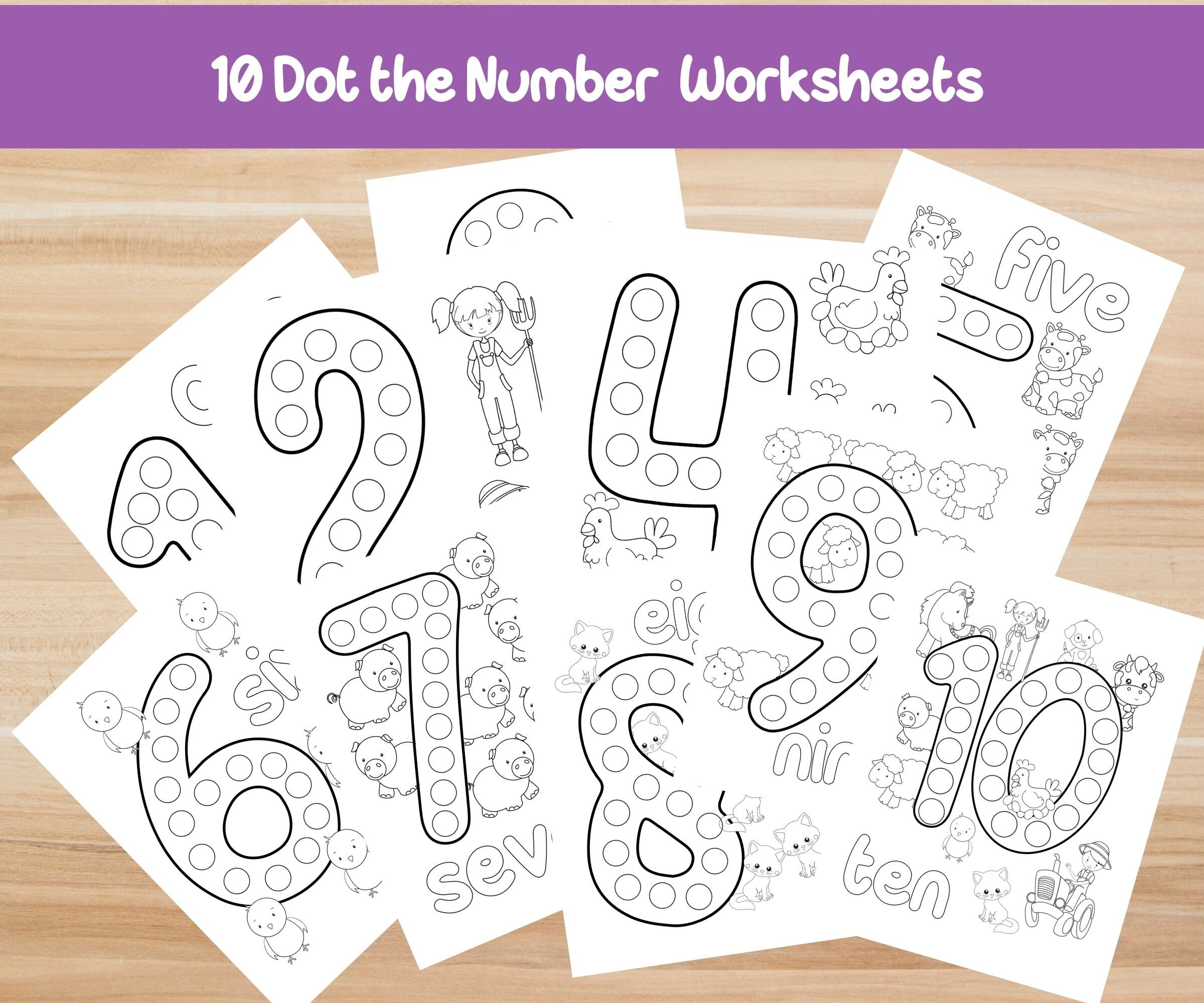 Dot Marker Printable - Number Recognition Math Worksheets Coloring ...