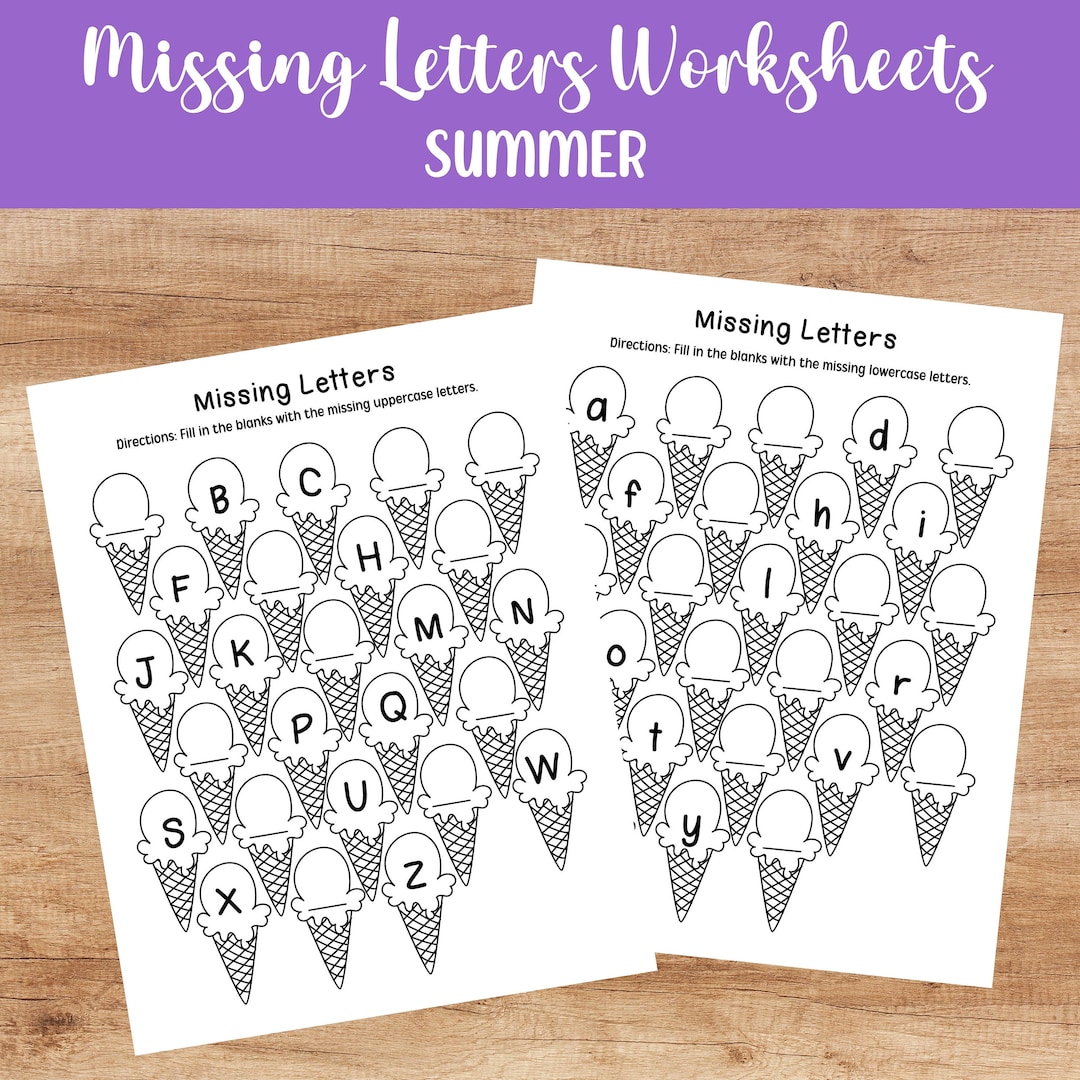 Alphabet Worksheets - Missing ABC Letter Recognition Activity Printable ...