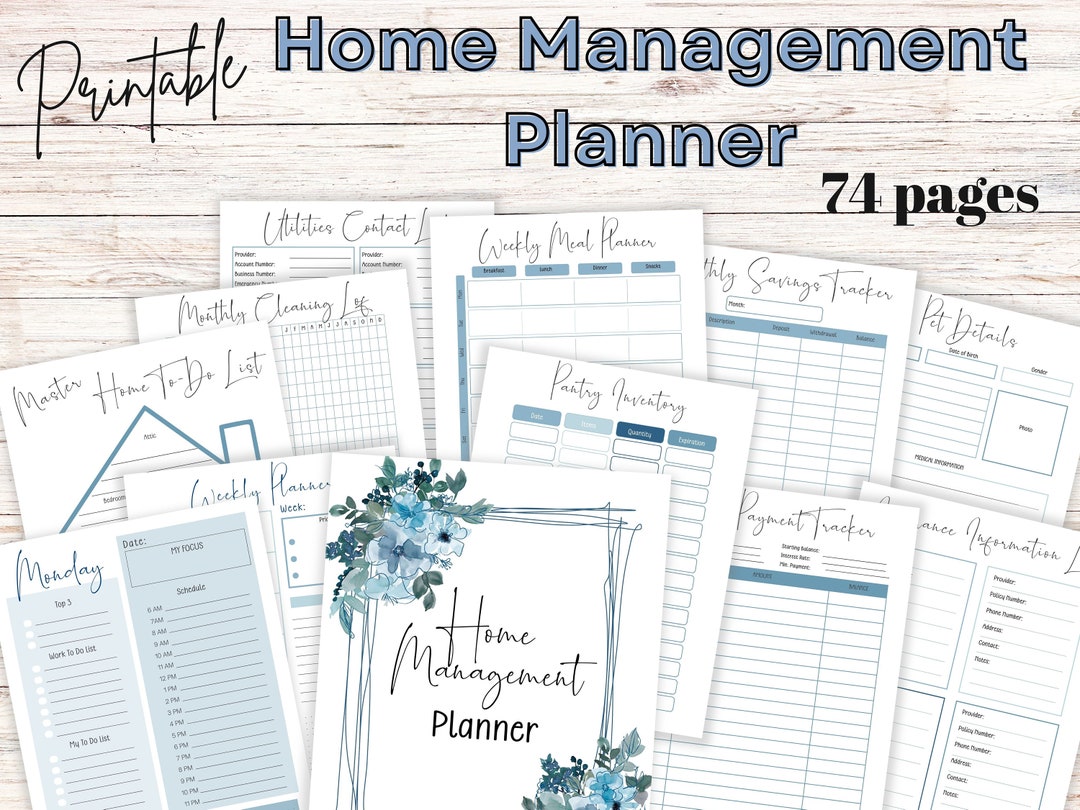 ADHD Home Management Binder for Household Organization - Printable Busy ...