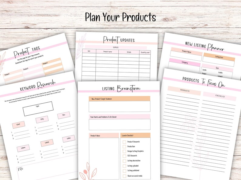 Etsy Shop Planner Printable Small Business Organizer Side Hustle ...