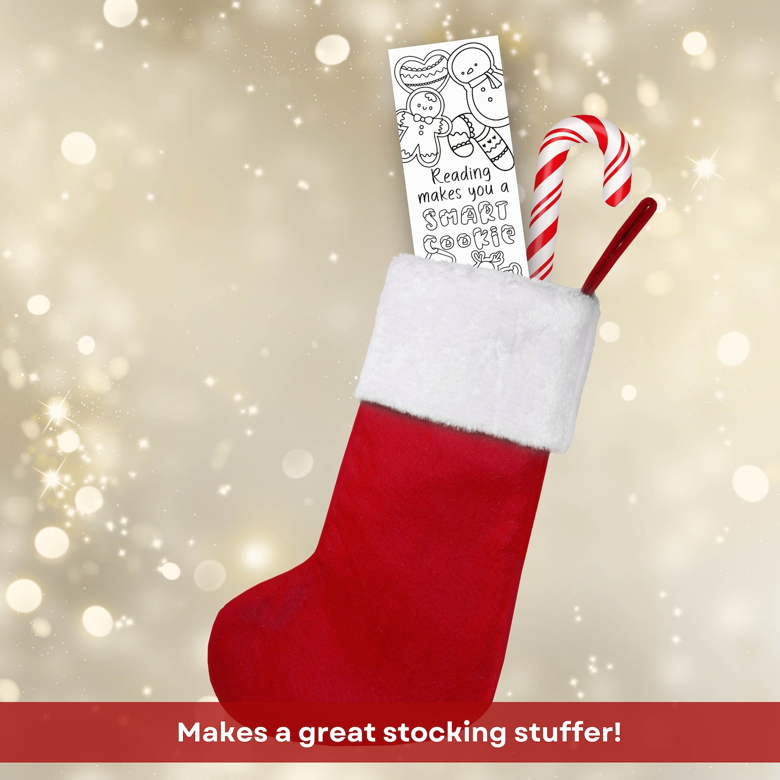 Christmas Coloring Bookmarks - 10 Printable Holiday Bookmarks for Kids ...