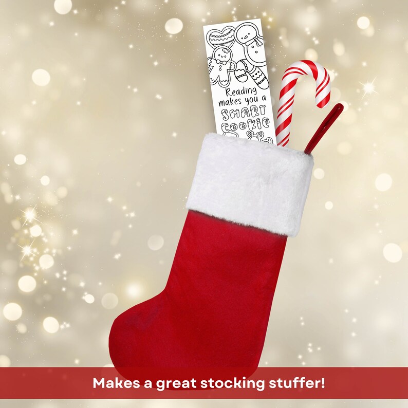 Christmas Coloring Bookmarks - 10 Printable Holiday Bookmarks for Kids ...