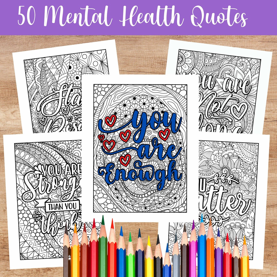 50 Adult Coloring Pages for Mental Health and Relaxation - Printable ...