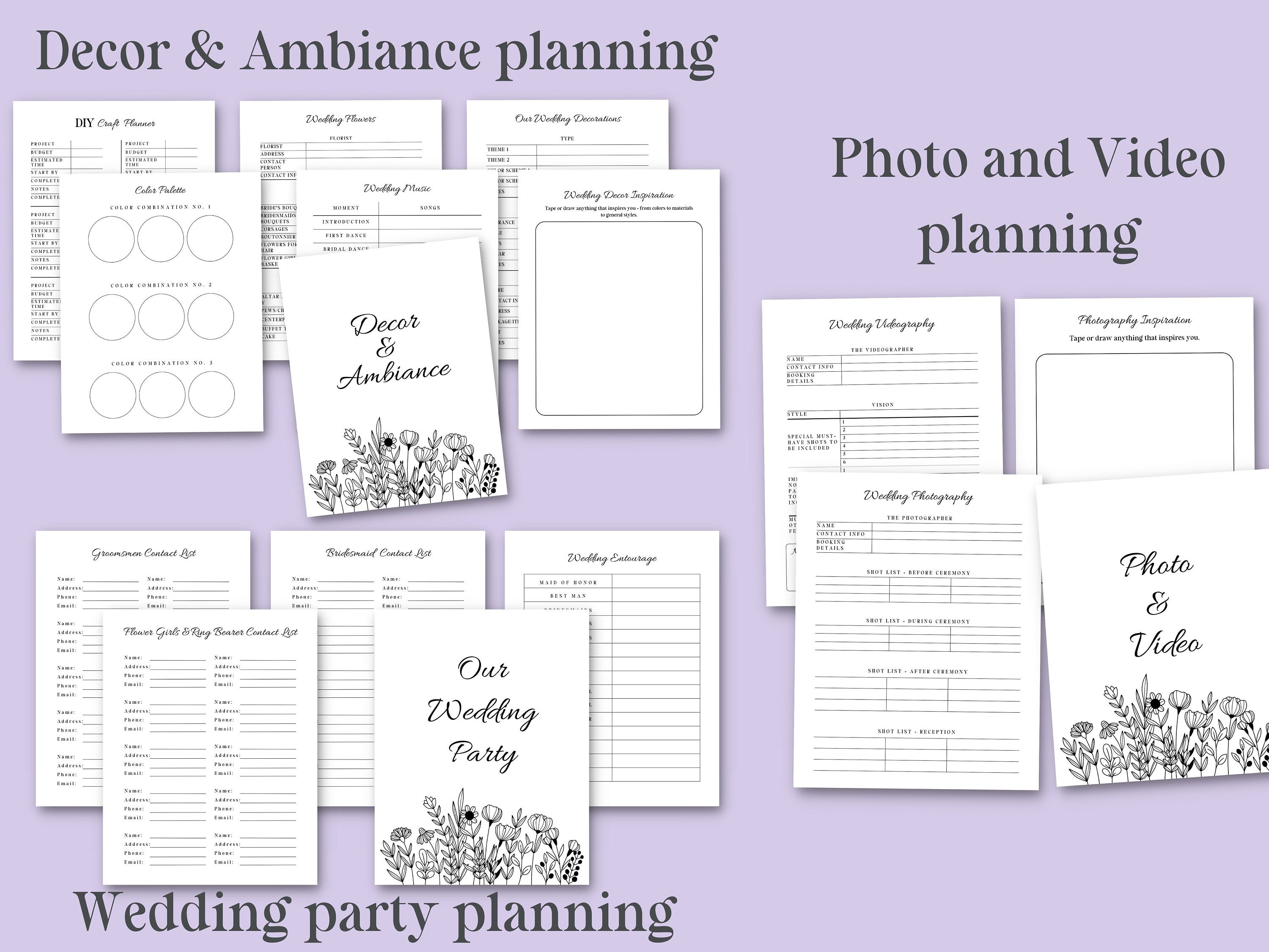 Ultimate Wedding Planner Printable Wedding Planning Binder With ...