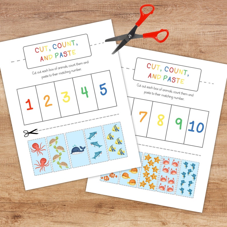 Preschool Cut and Paste Worksheets - Scissor Skills Activity Page ...