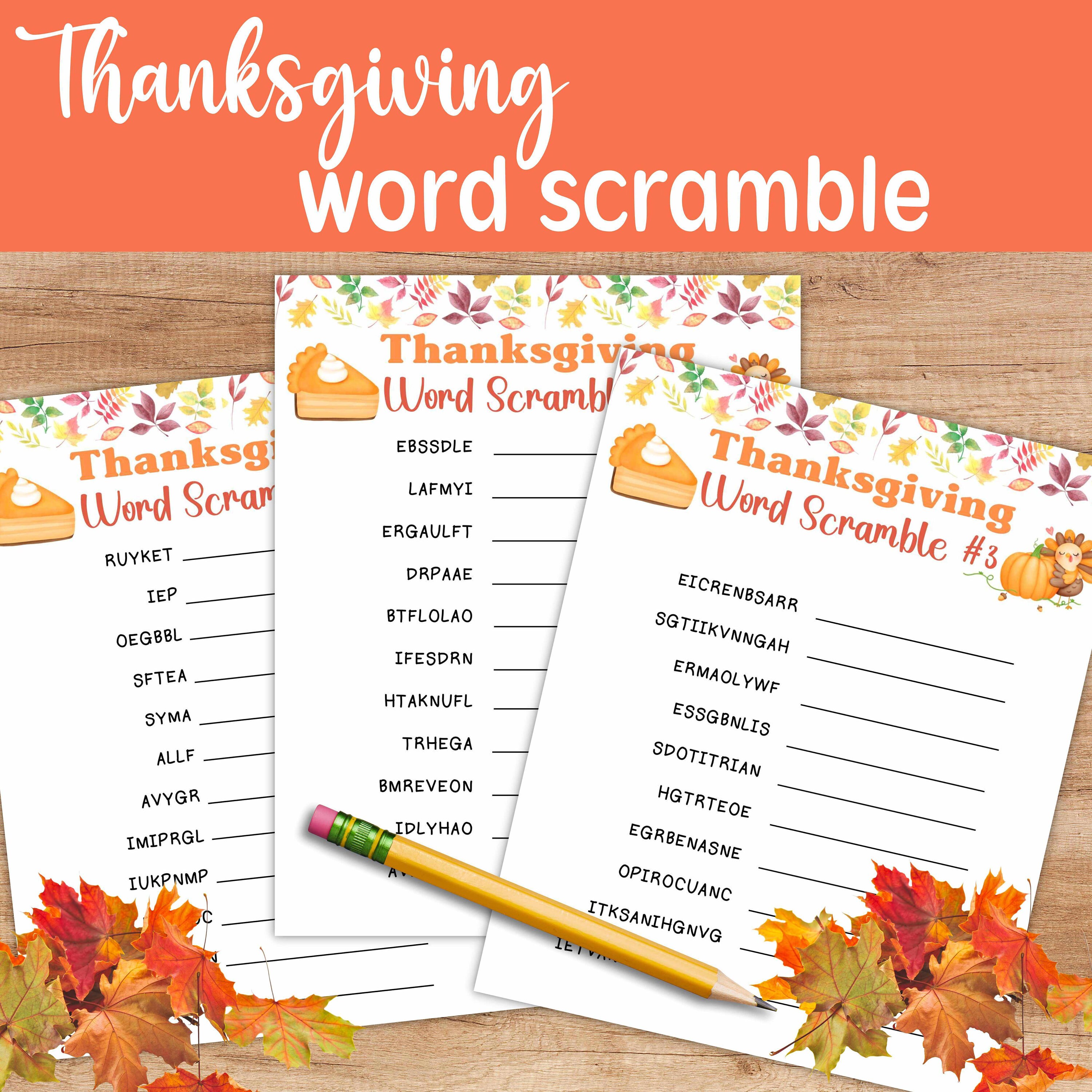 Thanksgiving Games Printable - Bundle of 9 Fun Activities for Kids and ...